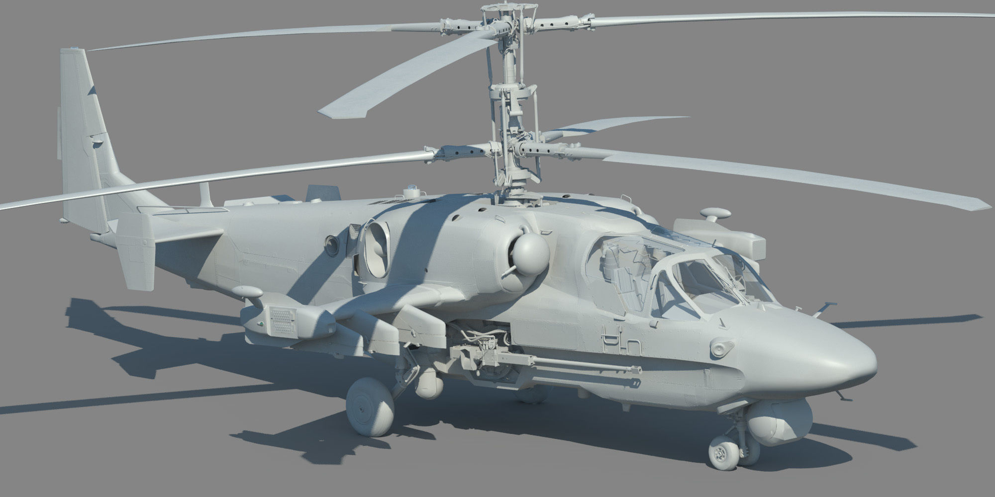 3D model 3D model Russian attack helicopter Ka-52 Hokum B Alligator VR ...