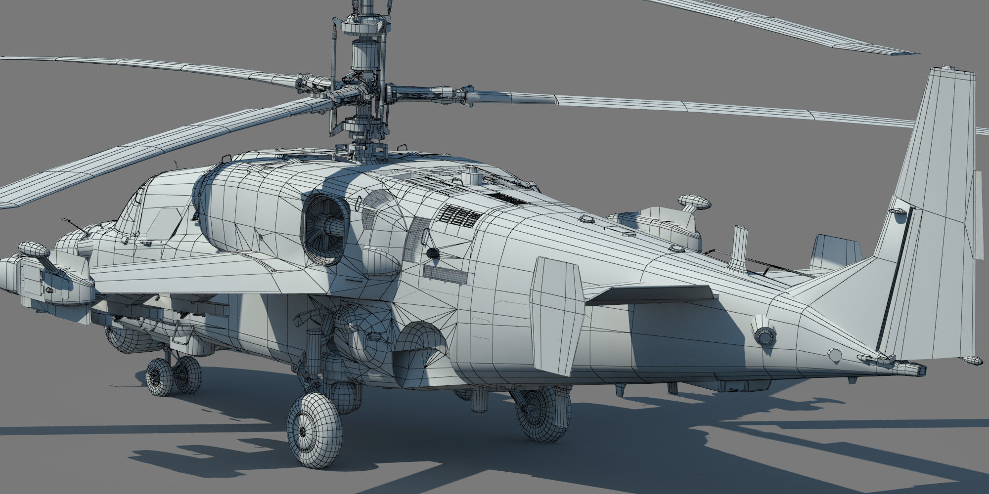 3D model 3D model Russian attack helicopter Ka-52 Hokum B Alligator VR ...