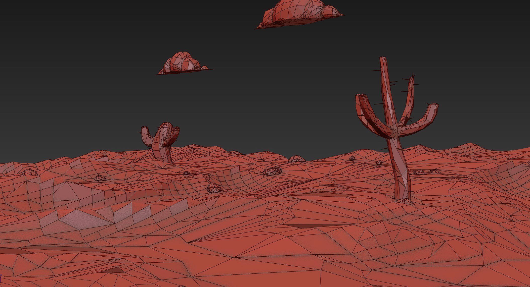 Low poly desert 3D model | CGTrader