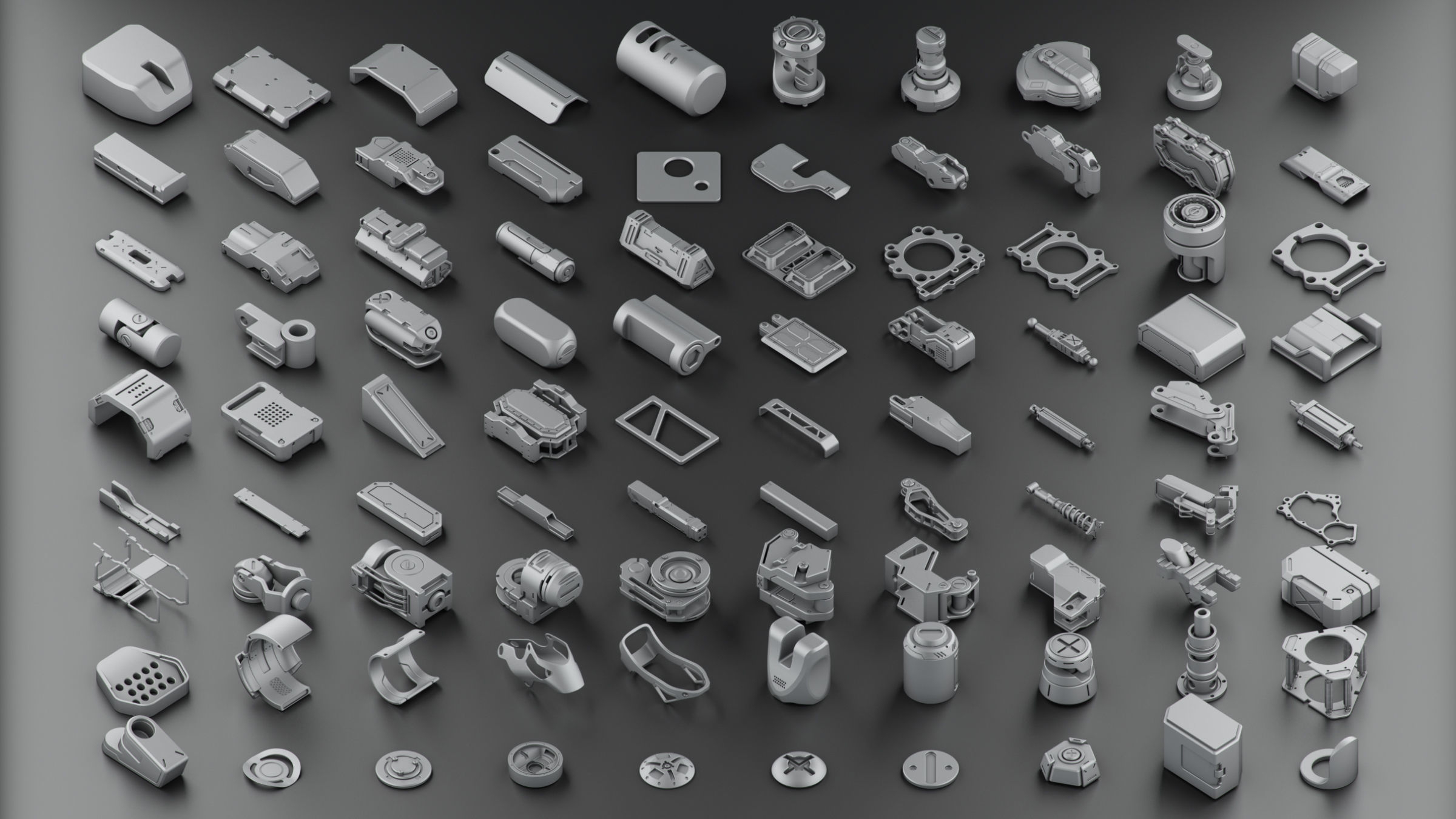 Hard Surface KitBash Volume 2 3D model | CGTrader