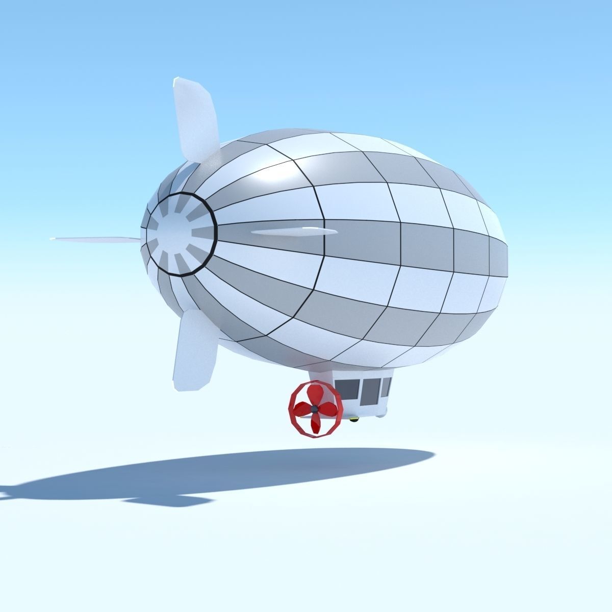 3D model Generic Blimp Stylized LowPoly VR / AR / low-poly | CGTrader