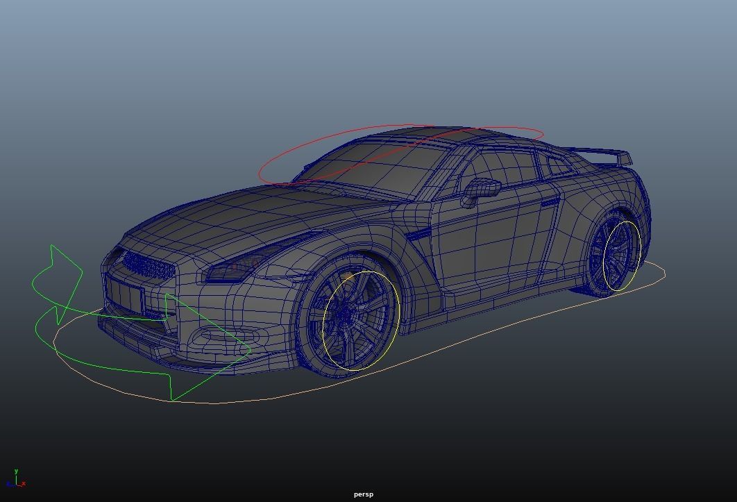 3D model Nissan GTR VR / AR / low-poly rigged | CGTrader