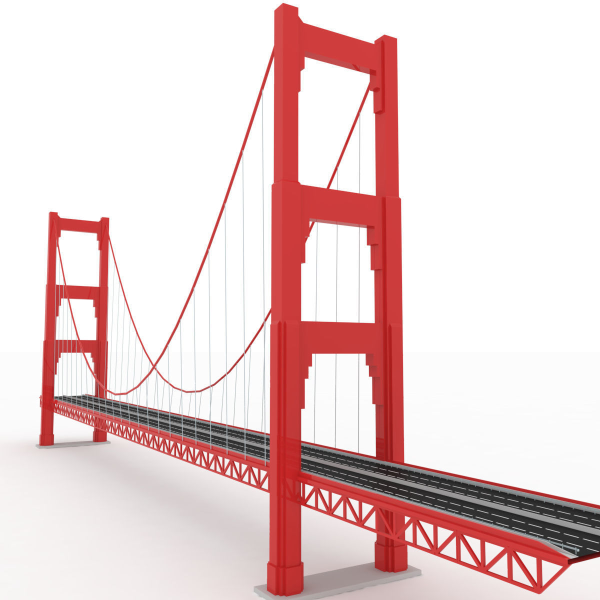 3D model Bridge GG Stylized lowpoly | CGTrader