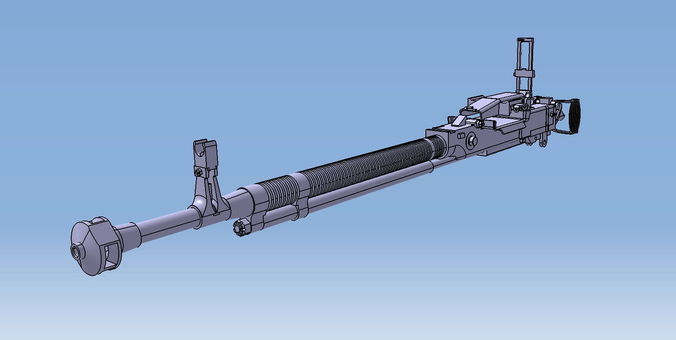 Machine Gun DShK DShKM 3D model | CGTrader