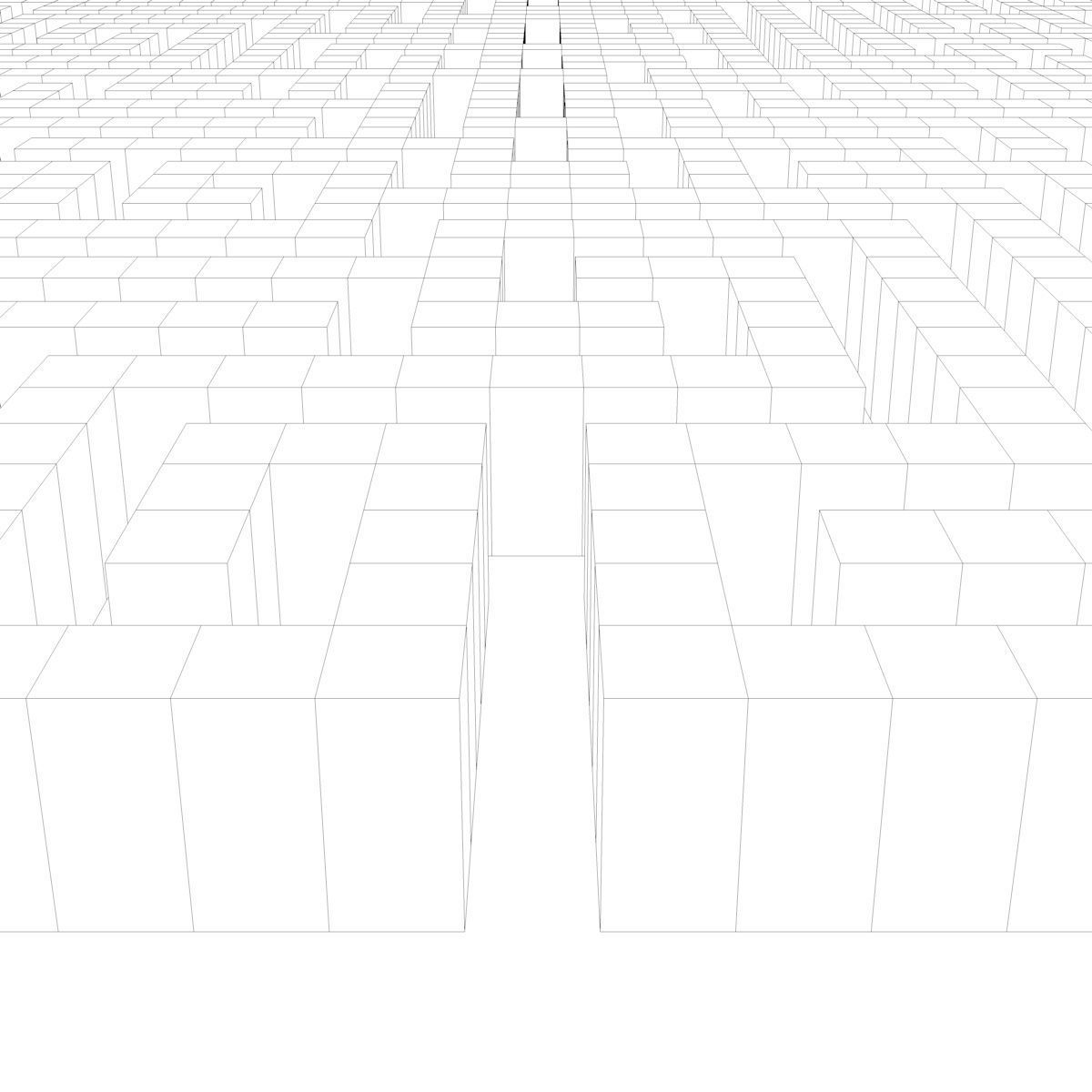 Maze 1 - 1851 blocks - labyrinth 3D model | CGTrader