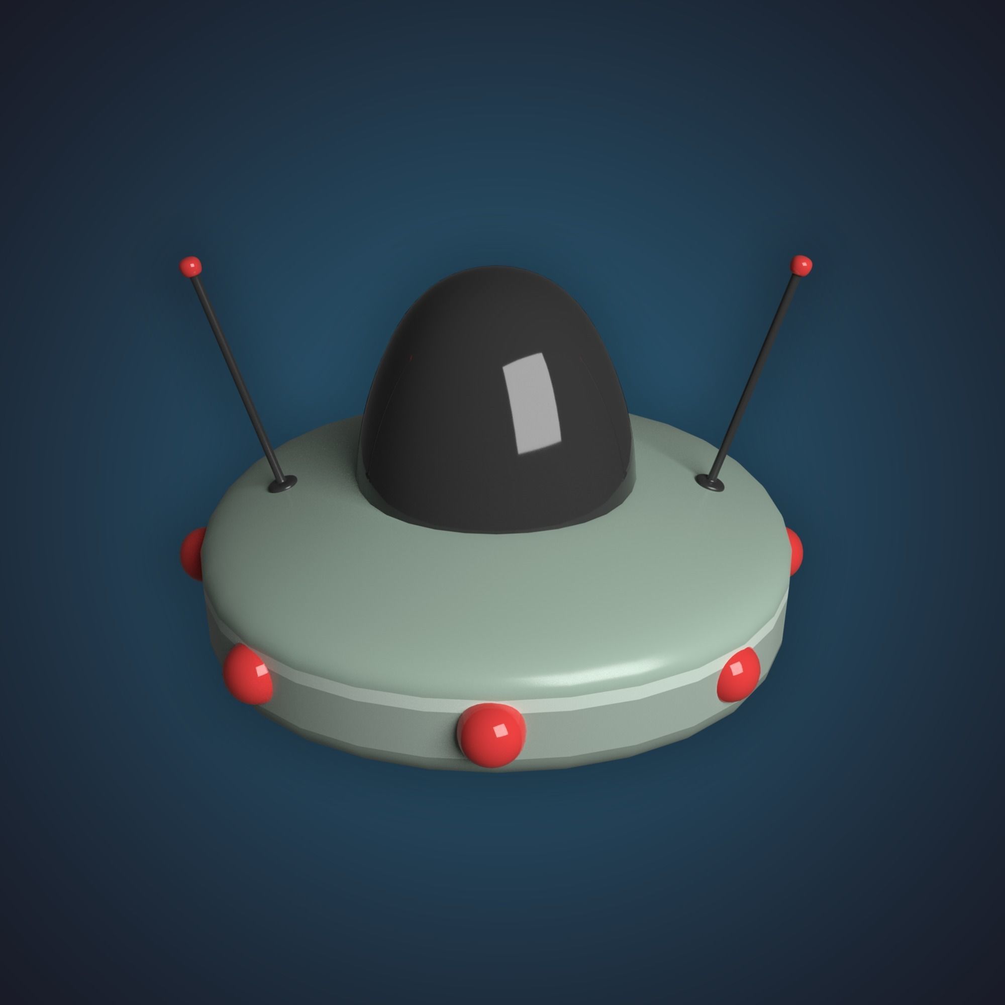 Ufo Cartoon 3D model | CGTrader