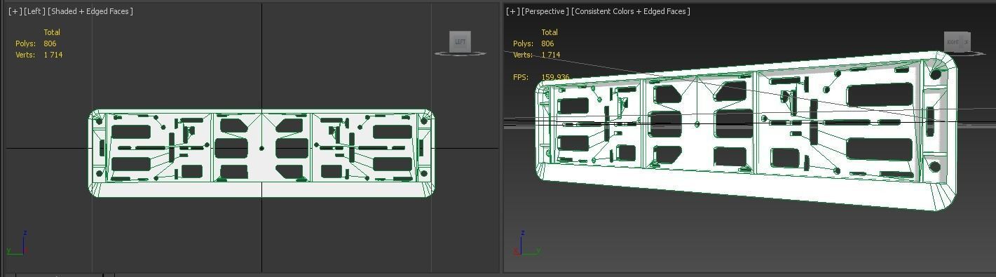 License plate frame 3D model | CGTrader