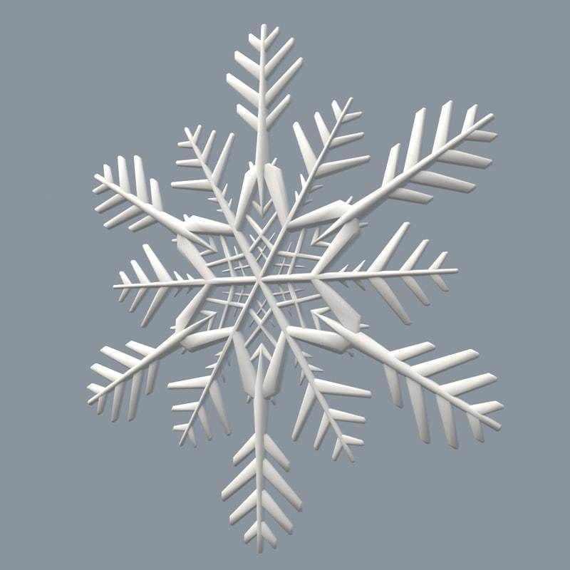 3D model Snowflake Optimized VR / AR / low-poly | CGTrader