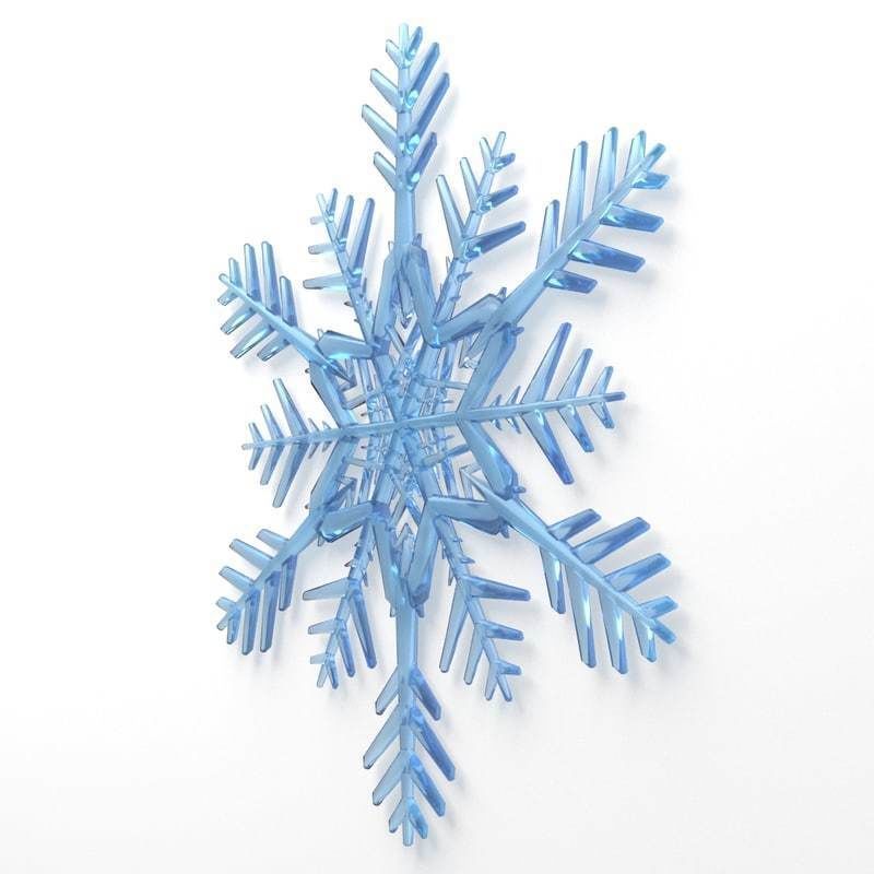 3D model Snowflake - Low-Poly VR / AR / low-poly | CGTrader