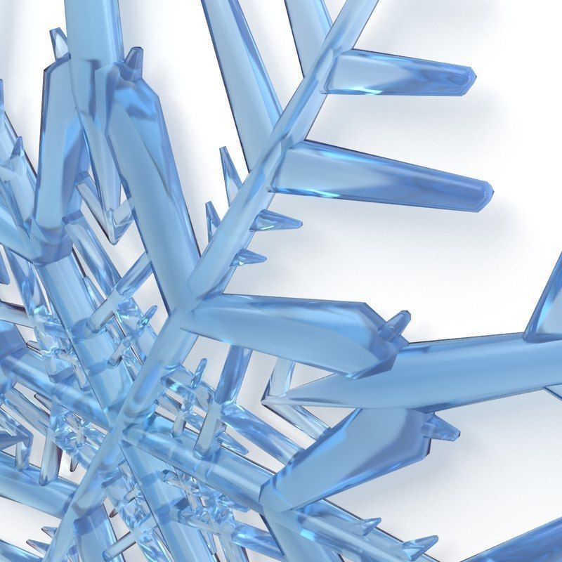 3D model Snowflake Low-Poly - Tracery - VR / AR / low-poly | CGTrader