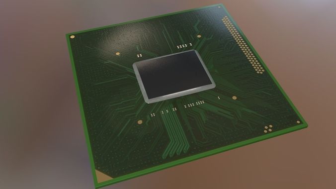 Processor computer chip 3D model | CGTrader