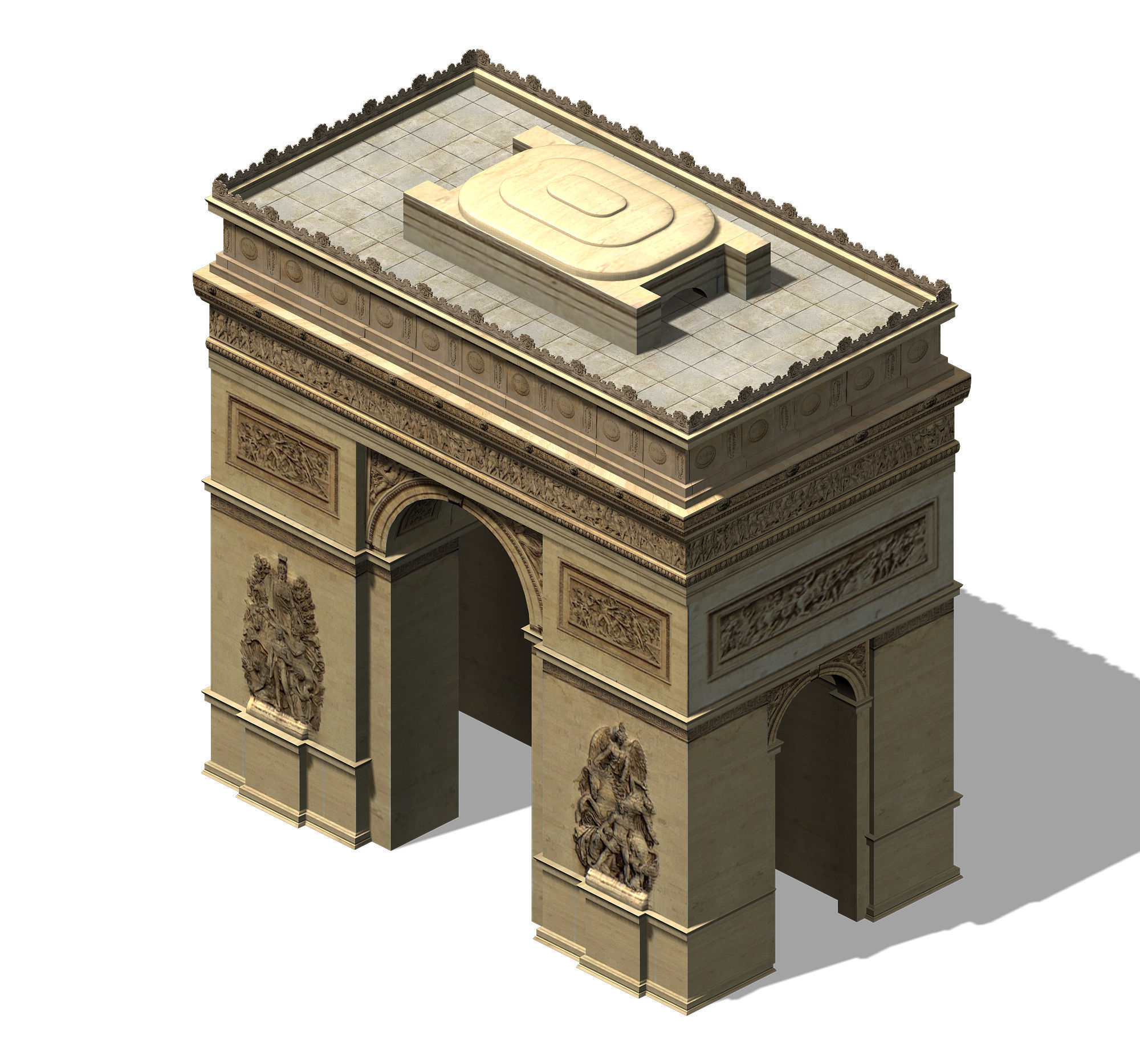 City Building - Arc de Triomphe 3D model | CGTrader