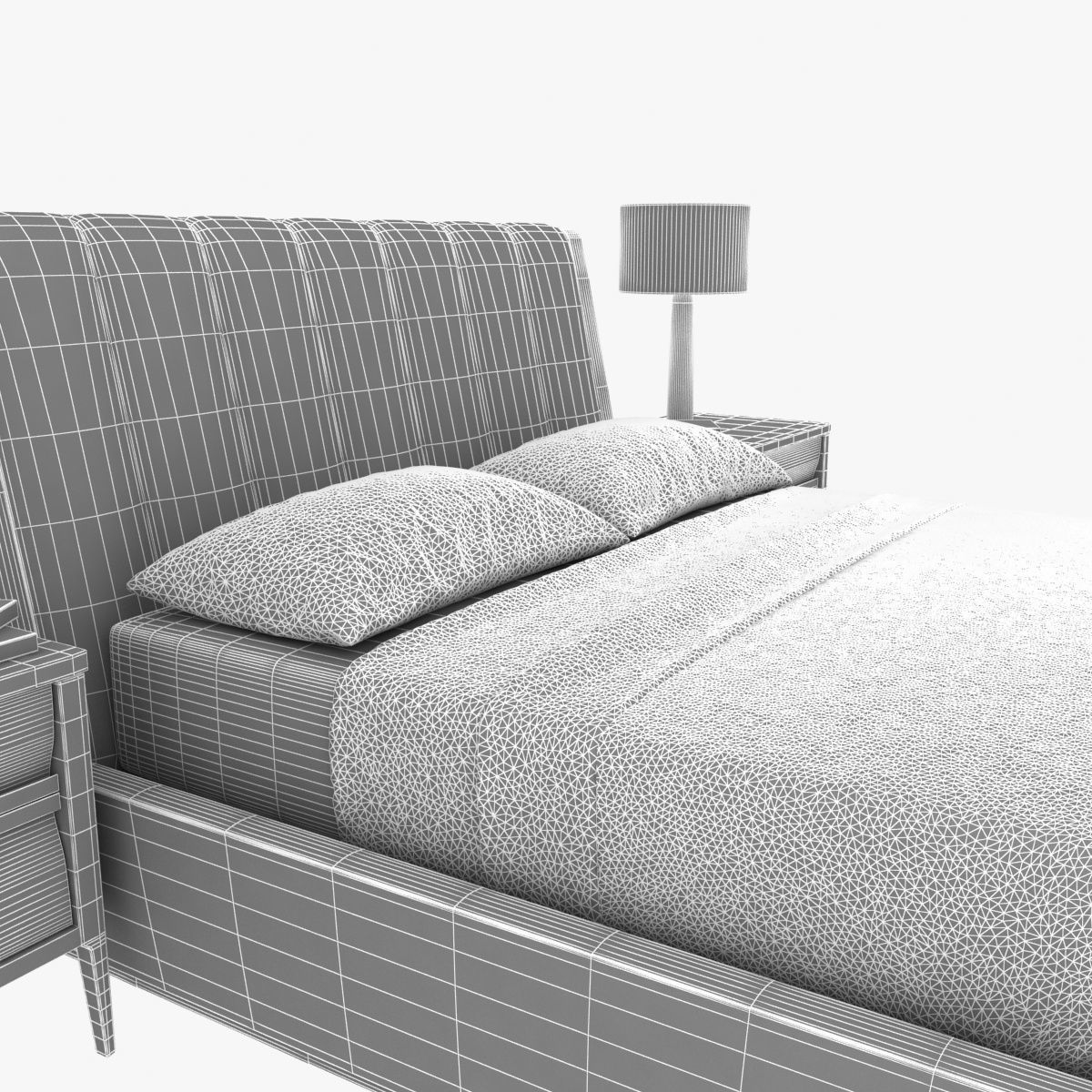 Holly Hunt bedroom furniture set 2 3D model | CGTrader