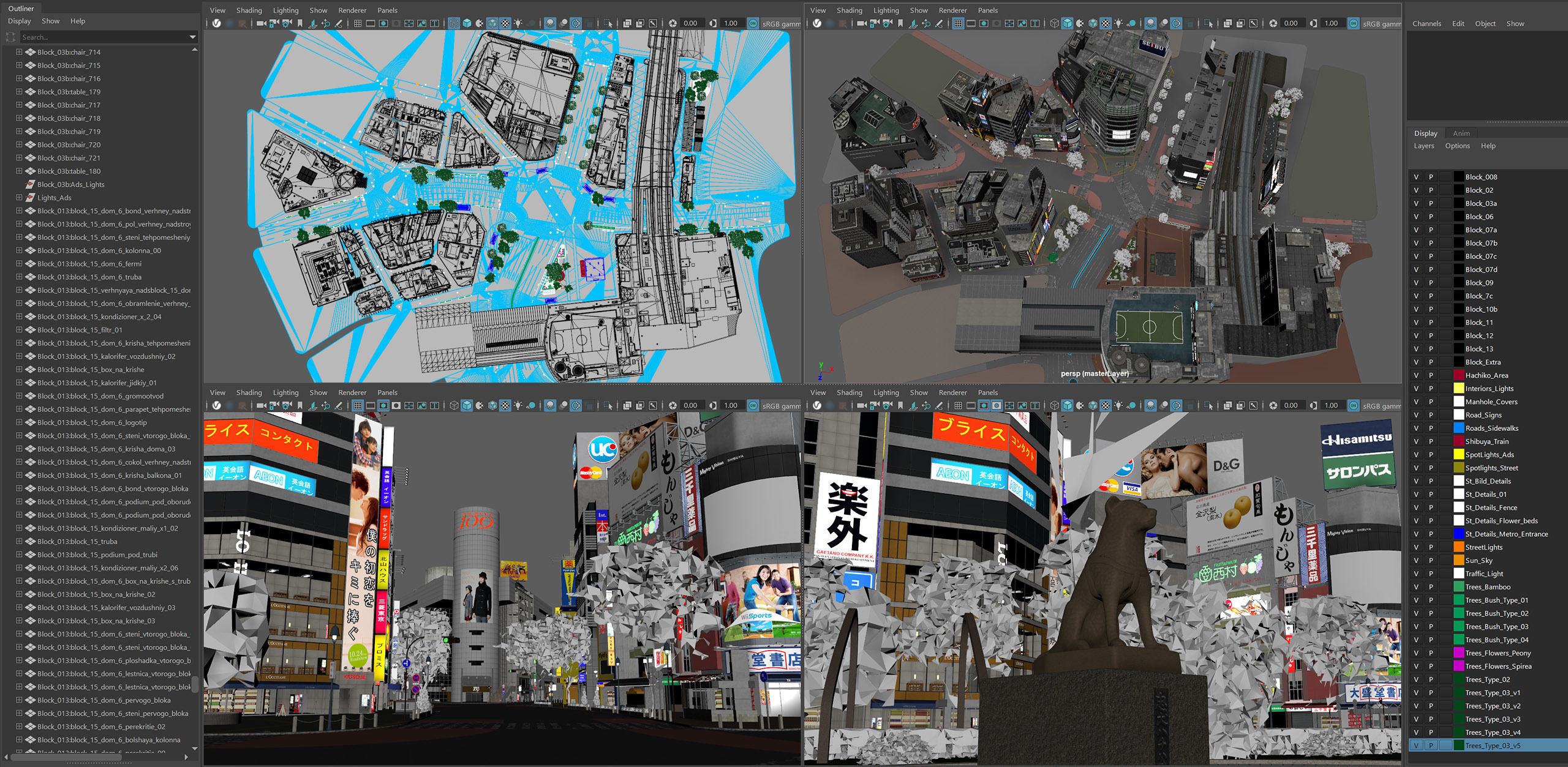 Tokyo Shibuya 3D model animated | CGTrader