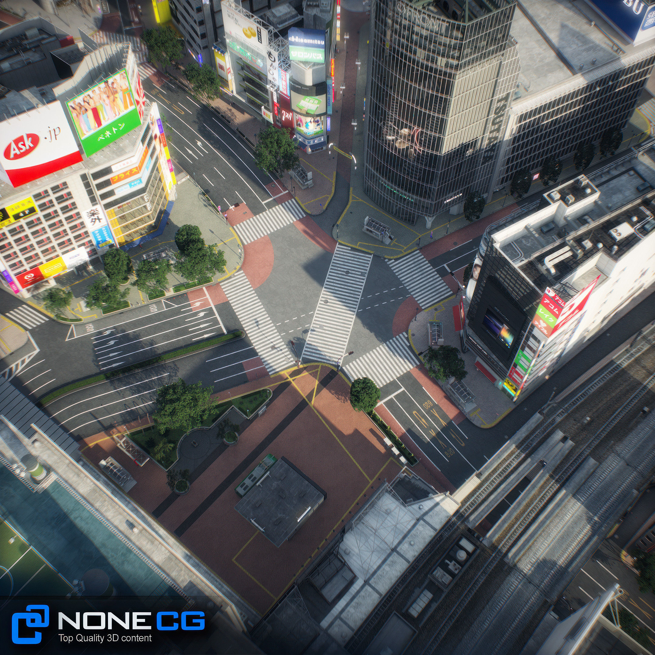 Tokyo Shibuya 3D model animated | CGTrader