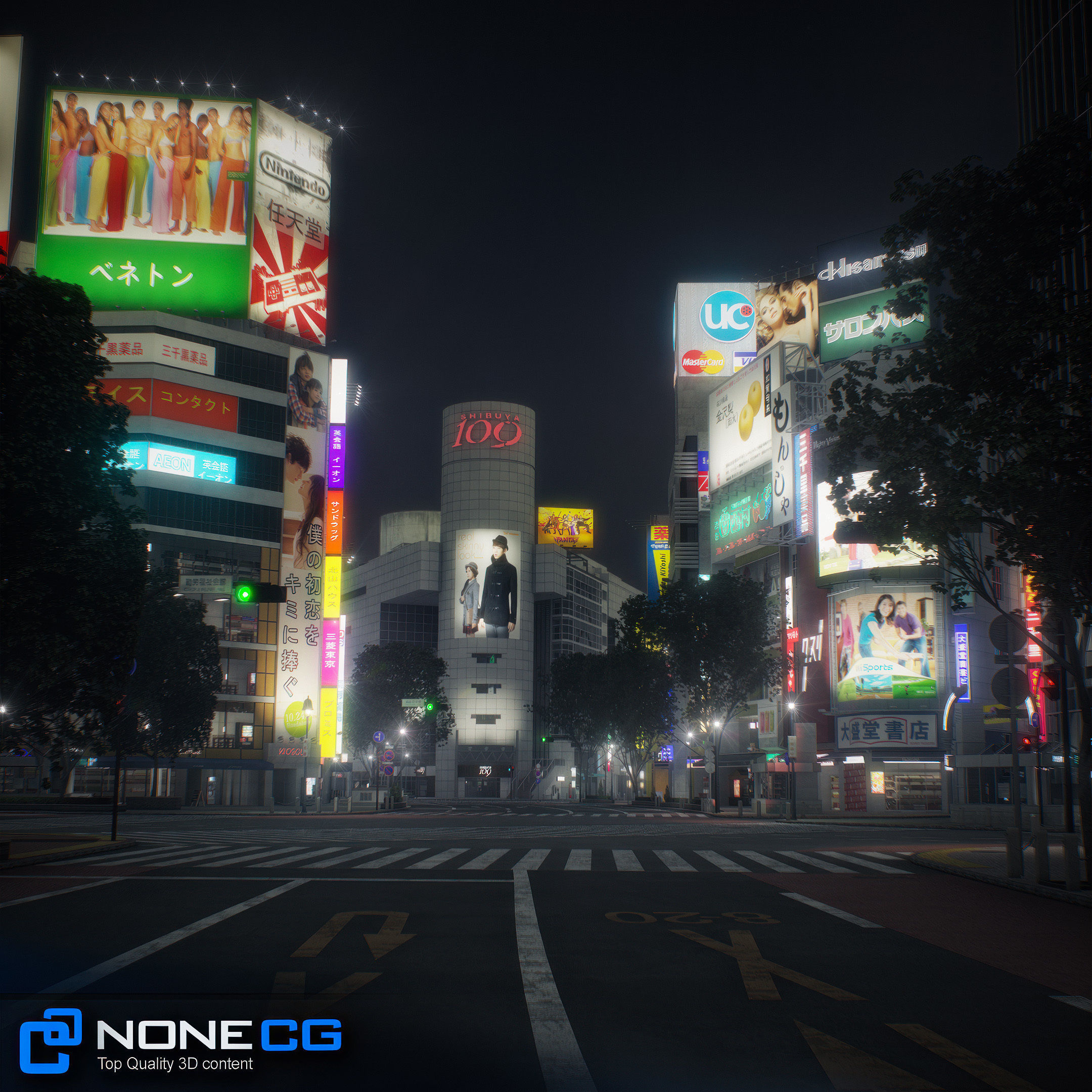 Tokyo Shibuya 3D model animated | CGTrader