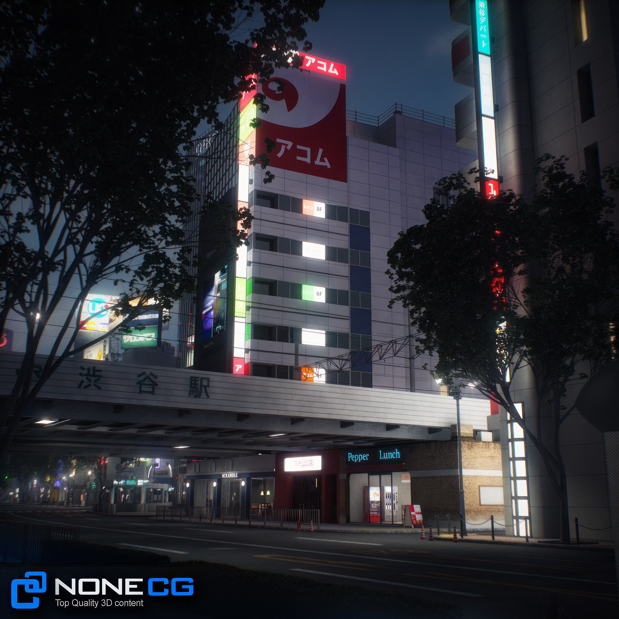 Tokyo Shibuya 3D model animated | CGTrader