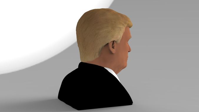 President Donald Trump bust ready for full color 3D printing 3D model ...