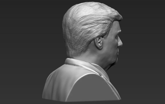 President Donald Trump bust ready for full color 3D printing 3D model ...