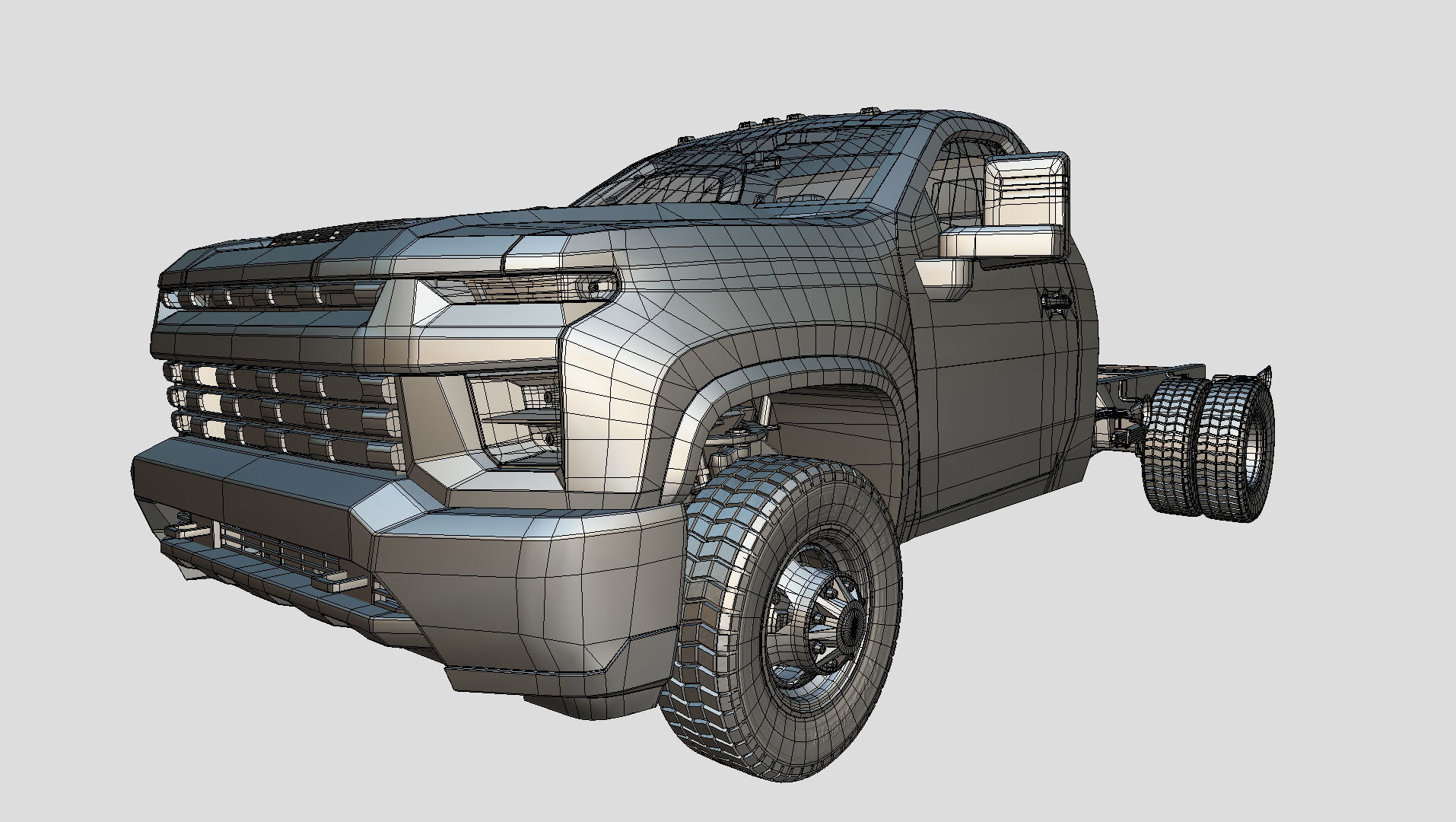 3D model Chevrolet Silverado 3500 2021 truck VR / AR / low-poly | CGTrader