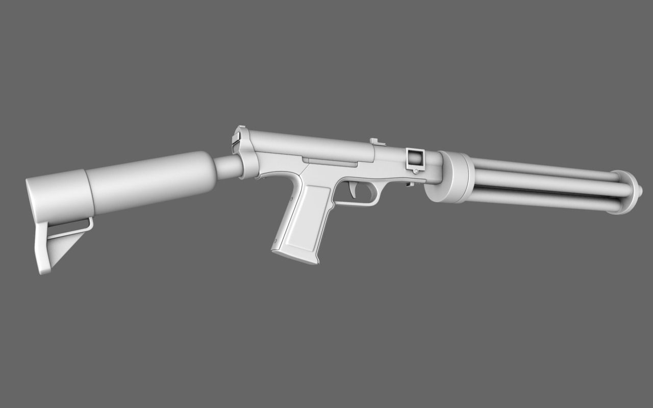 Cyborg Shotgun Rifle 3D model | CGTrader