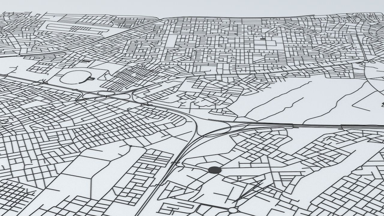 Dakar Road Network and Streets 3D model | CGTrader