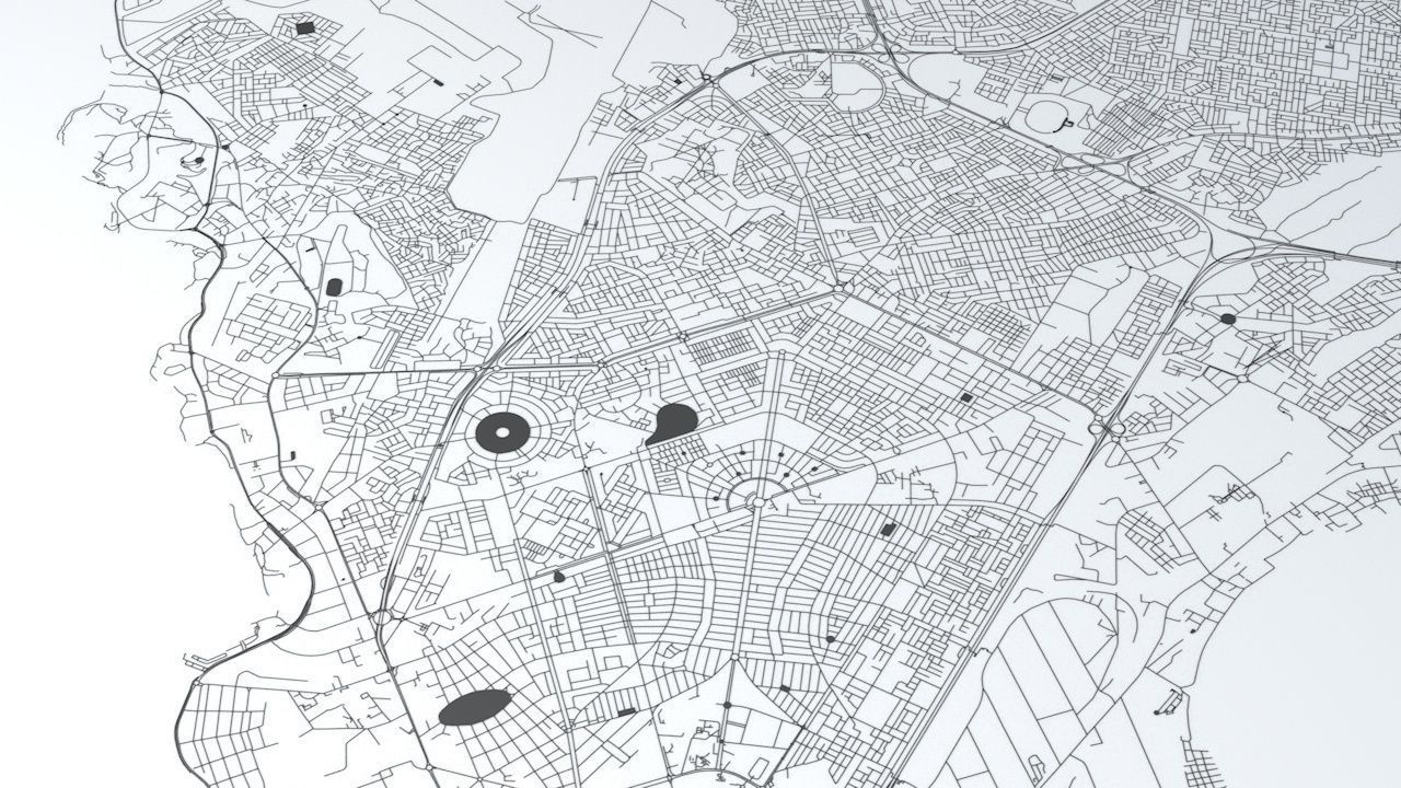 Dakar Road Network and Streets 3D model | CGTrader