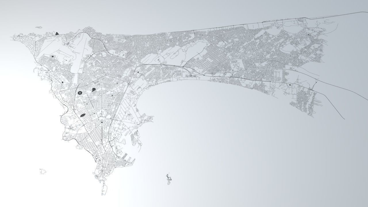 Dakar Road Network and Streets 3D model | CGTrader