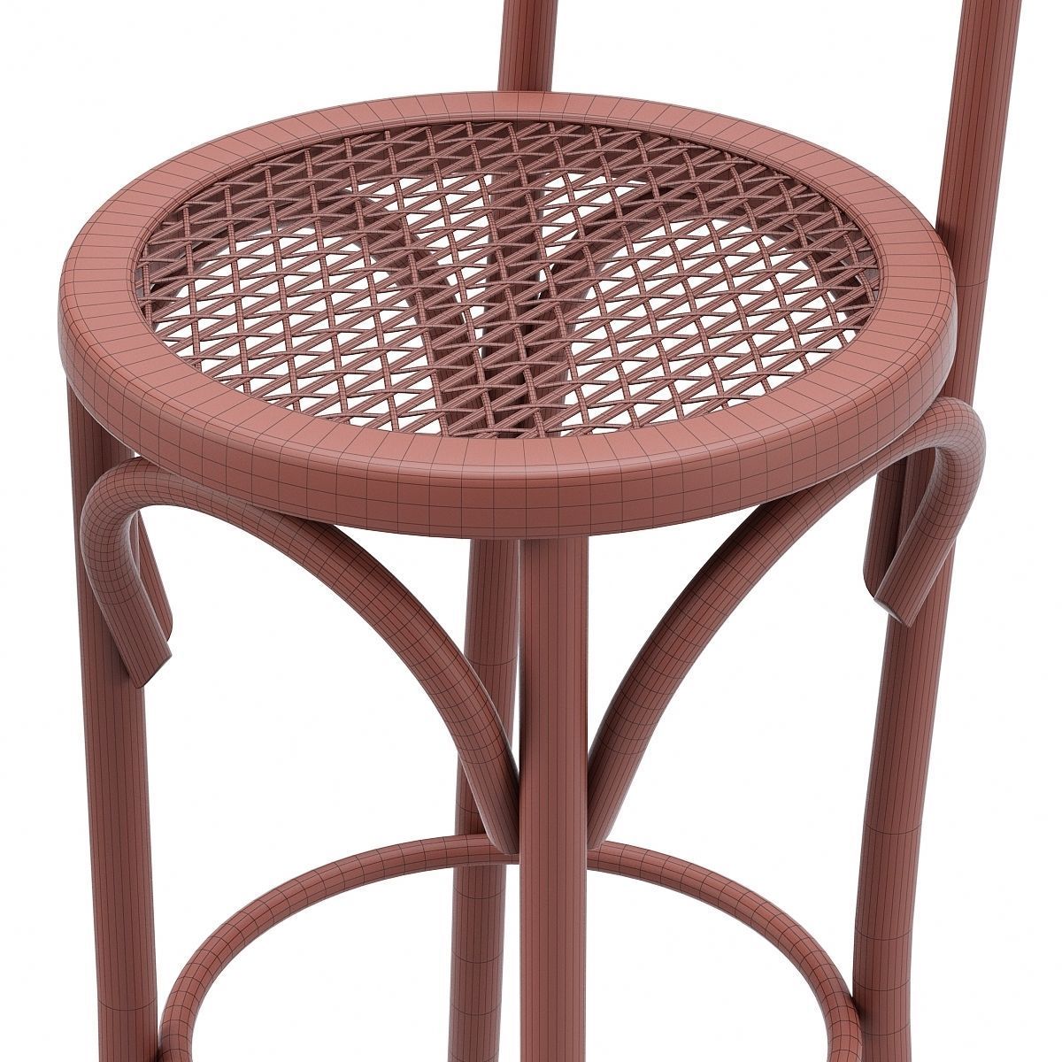 Thonet Style Bar Stool 3D model | CGTrader