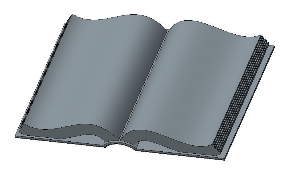 Open Book 3D model 3D printable | CGTrader