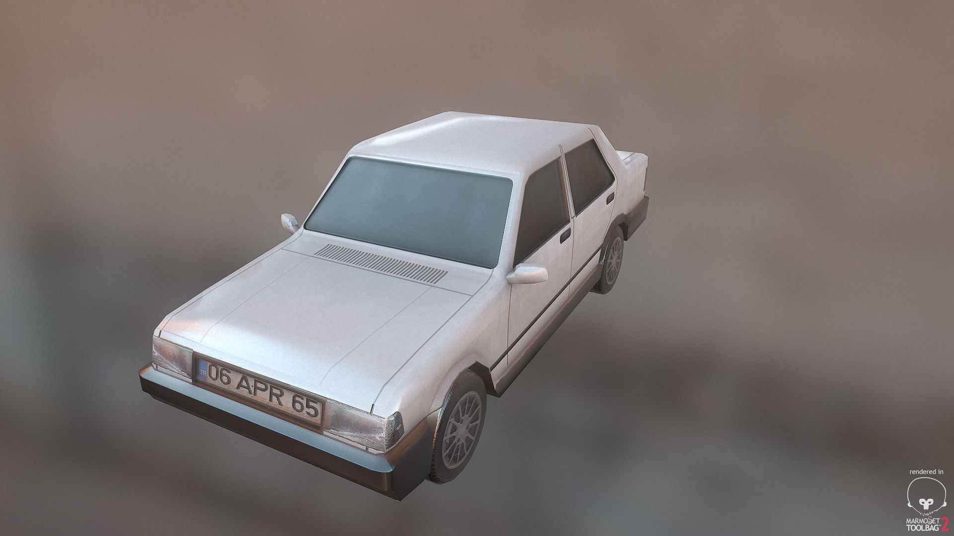 3D model Tofas Sahin Car Araba Arac Dogan SLX Turkish Older Car Fiat VR ...