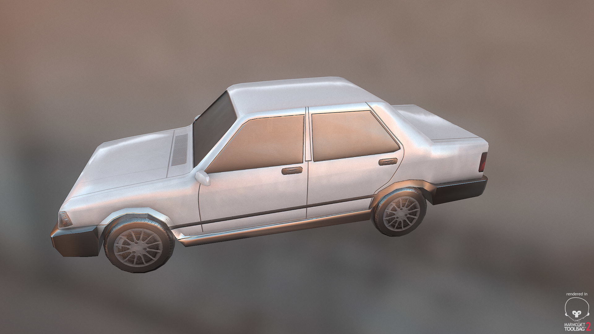 3D model Tofas Sahin Car Araba Arac Dogan SLX Turkish Older Car Fiat VR ...