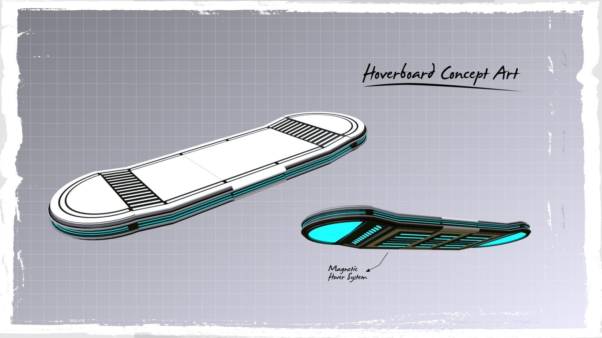 Futuristic Hoverboard 3D model | CGTrader