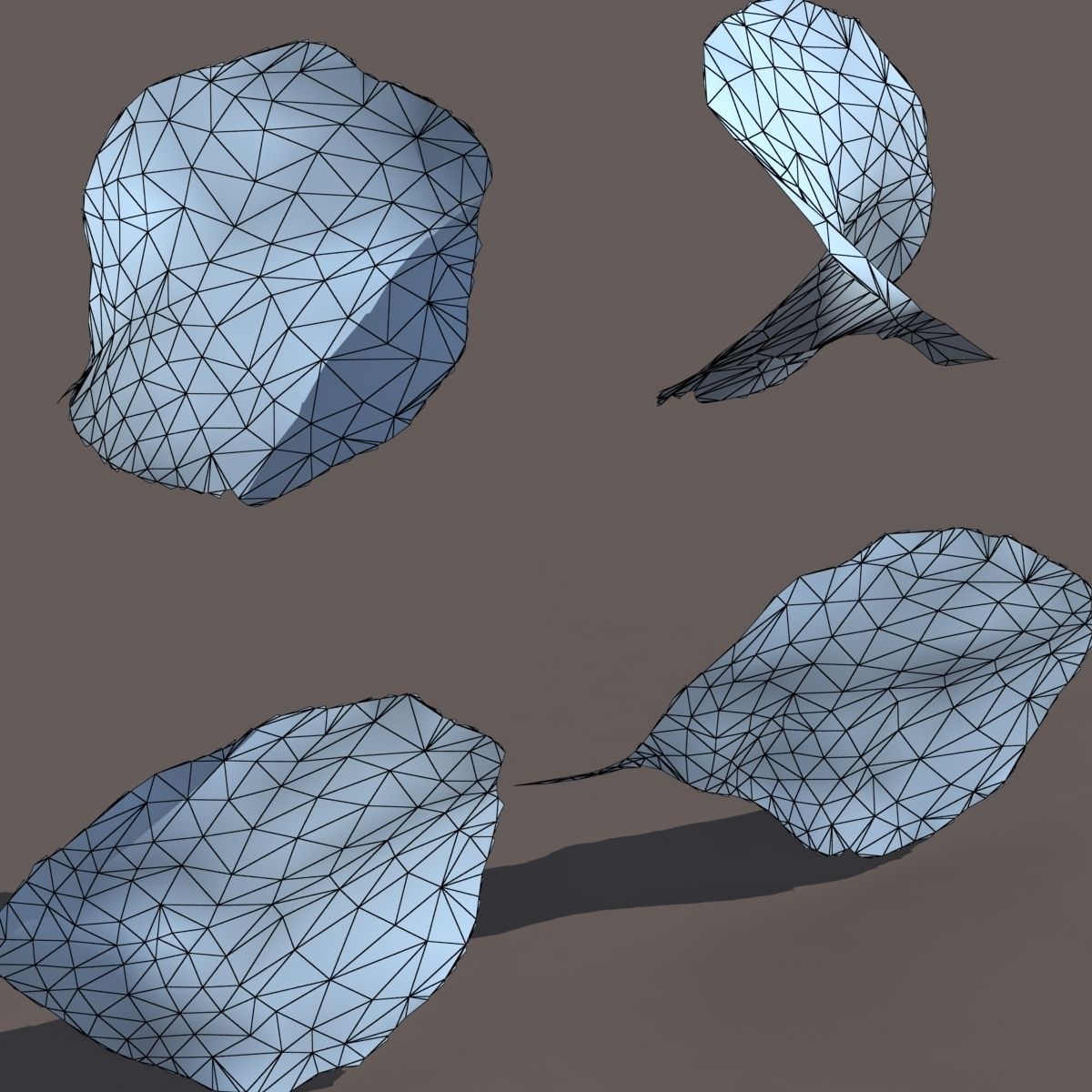 3D model Autumn Fall Leafs PACK Low Poly 3d Model VR / AR / low-poly ...