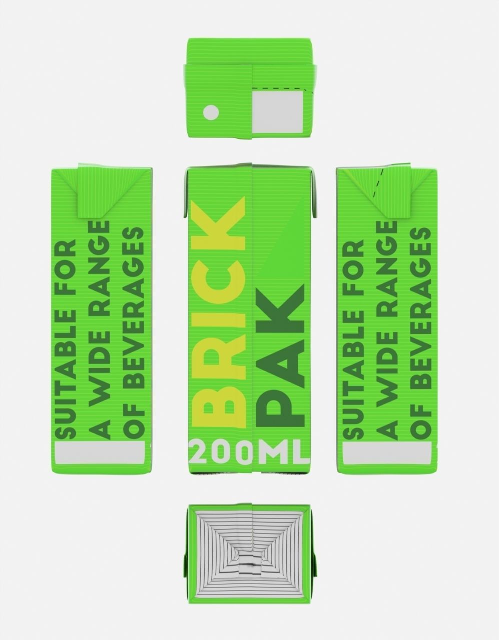 200ml Brick Pack 3D model | CGTrader