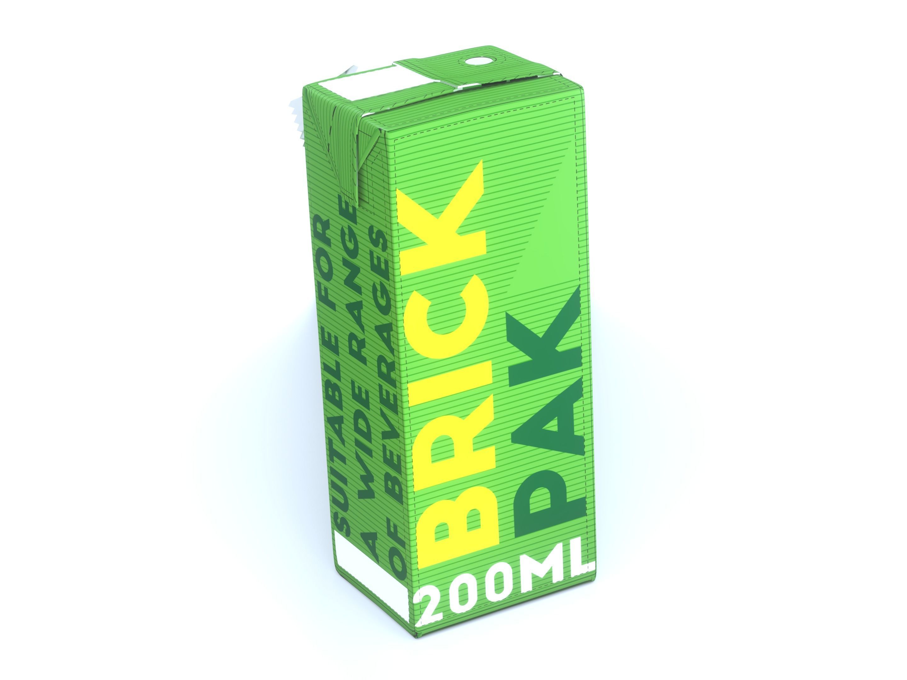 200ml Brick Pack 3D model | CGTrader
