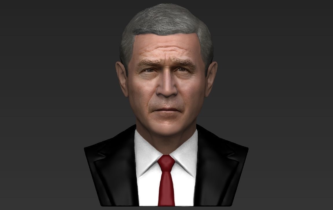 President George W Bush bust ready for full color 3D printing 3D model ...
