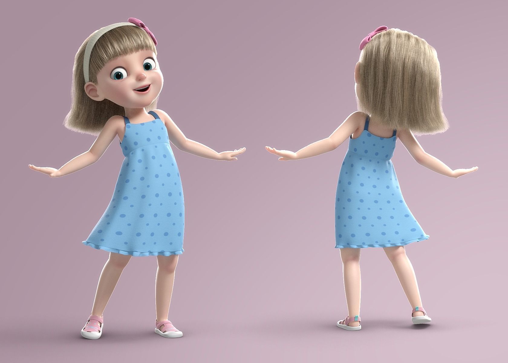Cartoon Family Rigged V5 3D model rigged | CGTrader