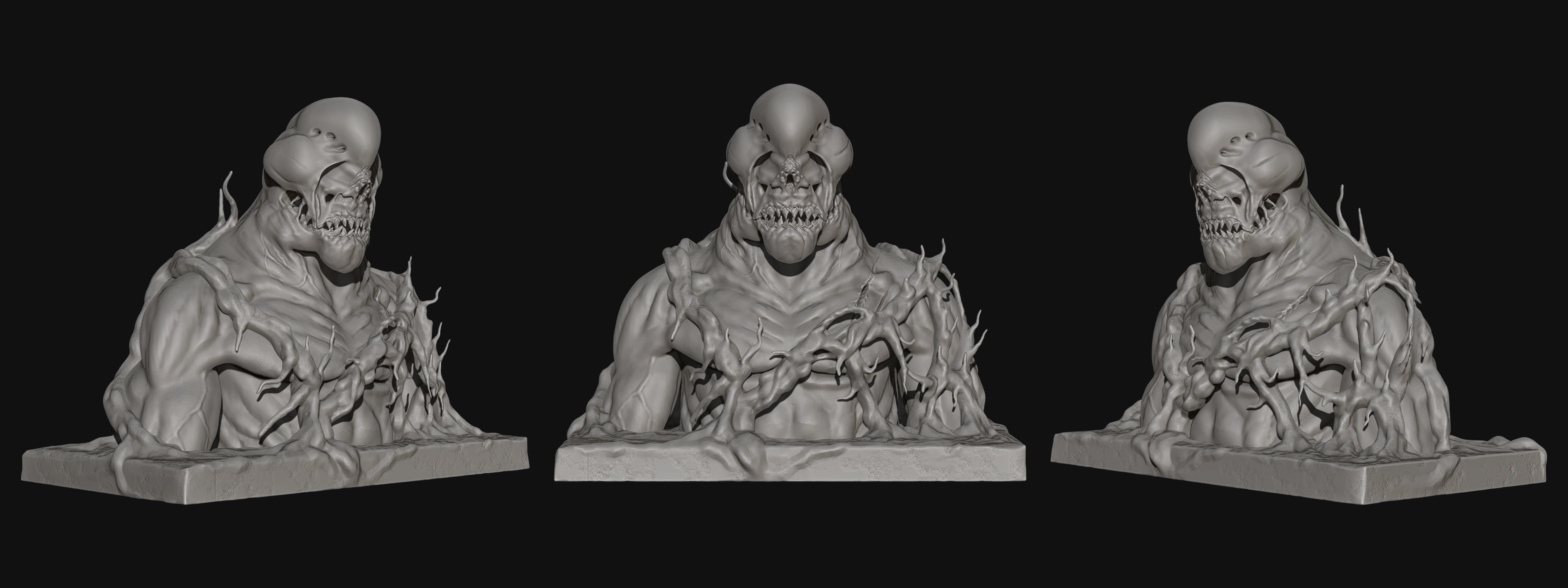 Alien Creature Bust Highpoly 3D model | CGTrader