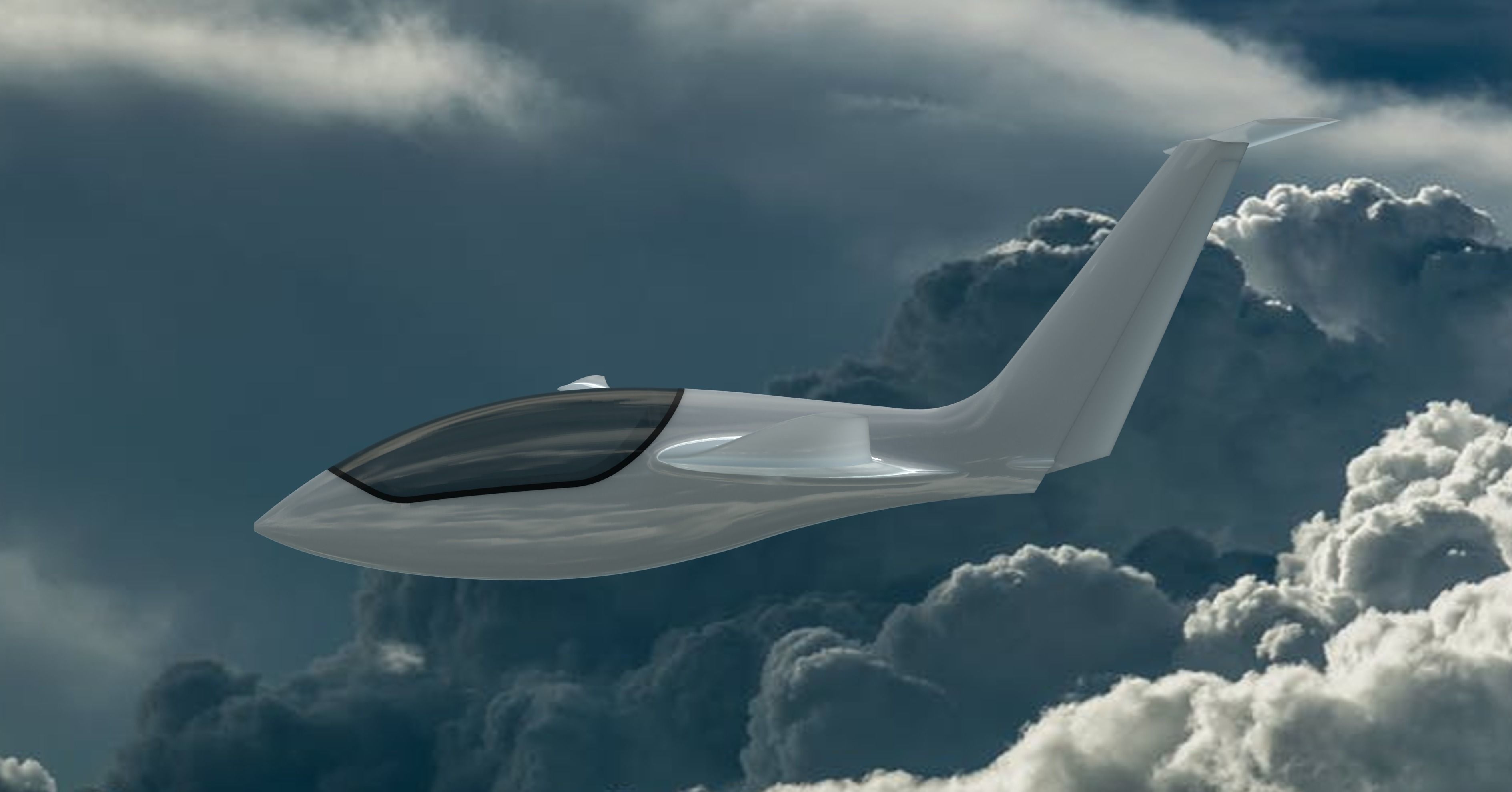 Genesis 2 flying wing sailplane 3D model | CGTrader