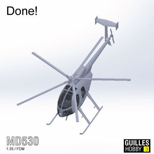 MD530 HELICOPTER - SCALE MODEL - ASSEMBLY KIT 3D model 3D printable ...