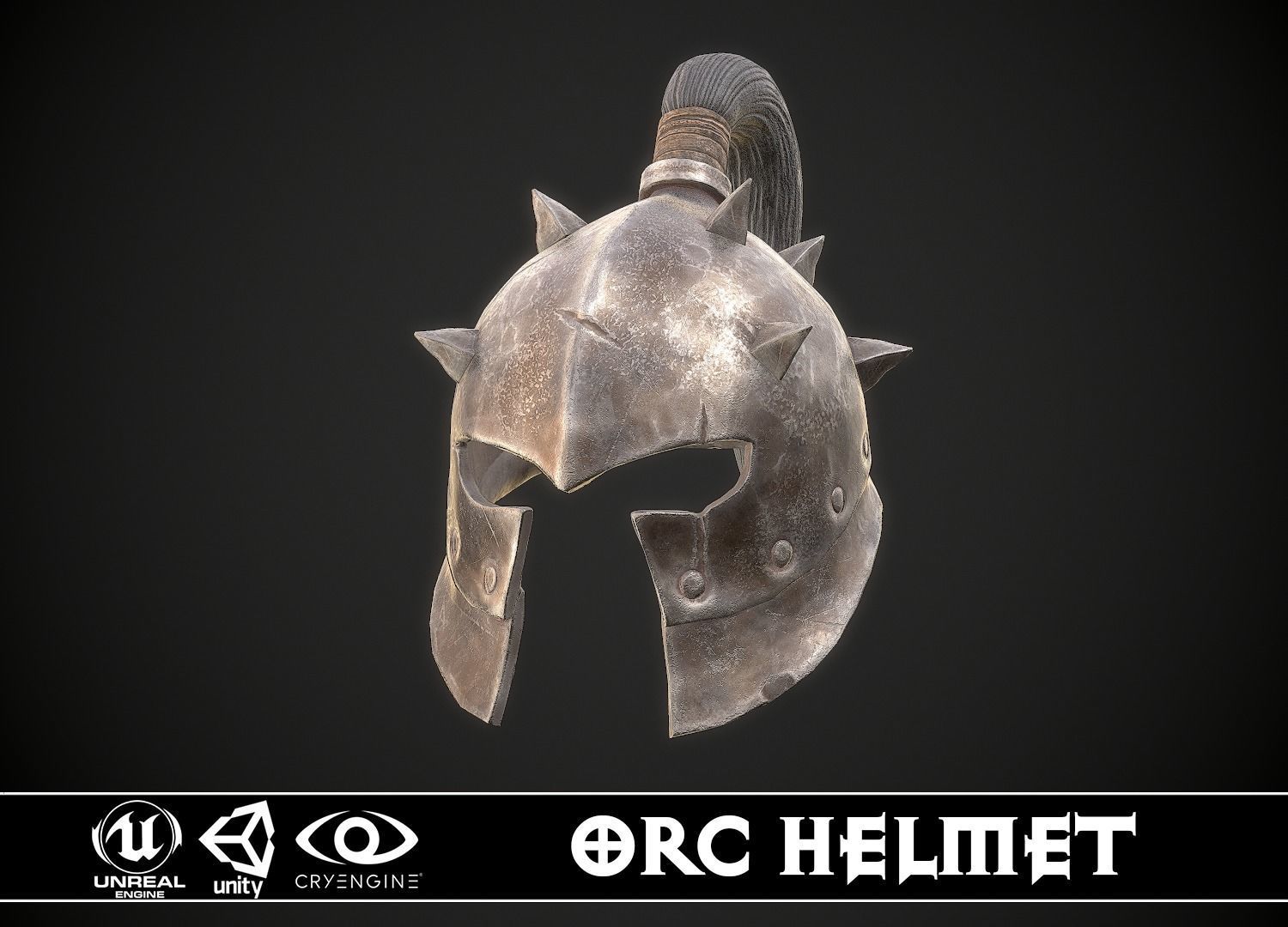 Orc Helmet 02 3D model | CGTrader