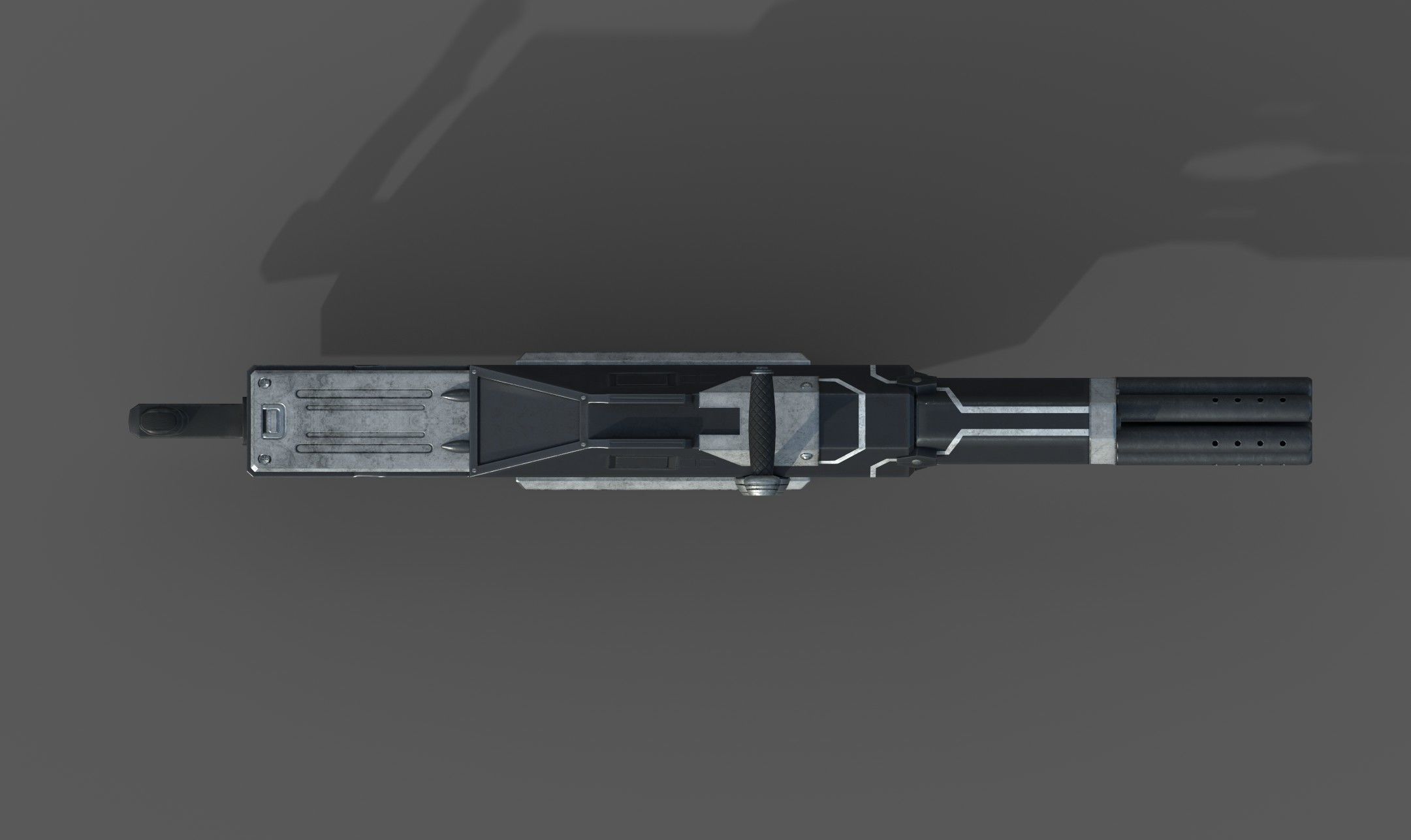 3D model Futuristic minigun heavy weapon VR / AR / low-poly | CGTrader