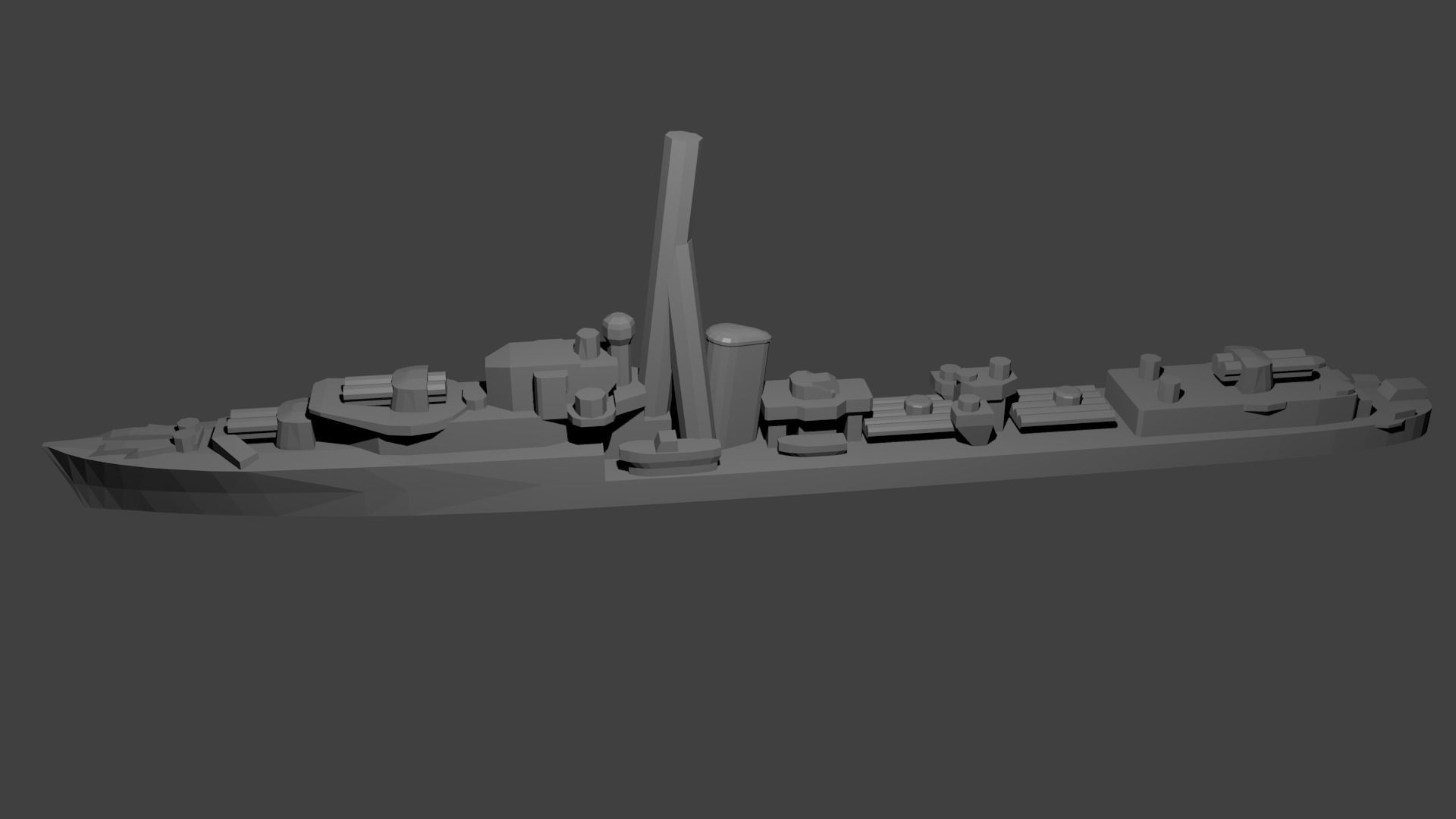 British J Class Destroyer Warship 3D model 3D printable | CGTrader