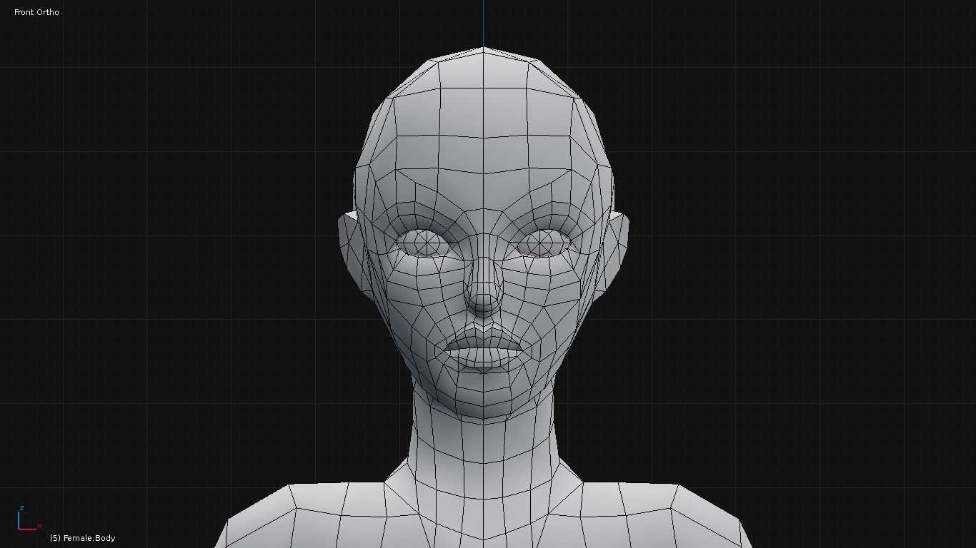 3D model Low-Poly Female Base Mesh VR / AR / low-poly | CGTrader