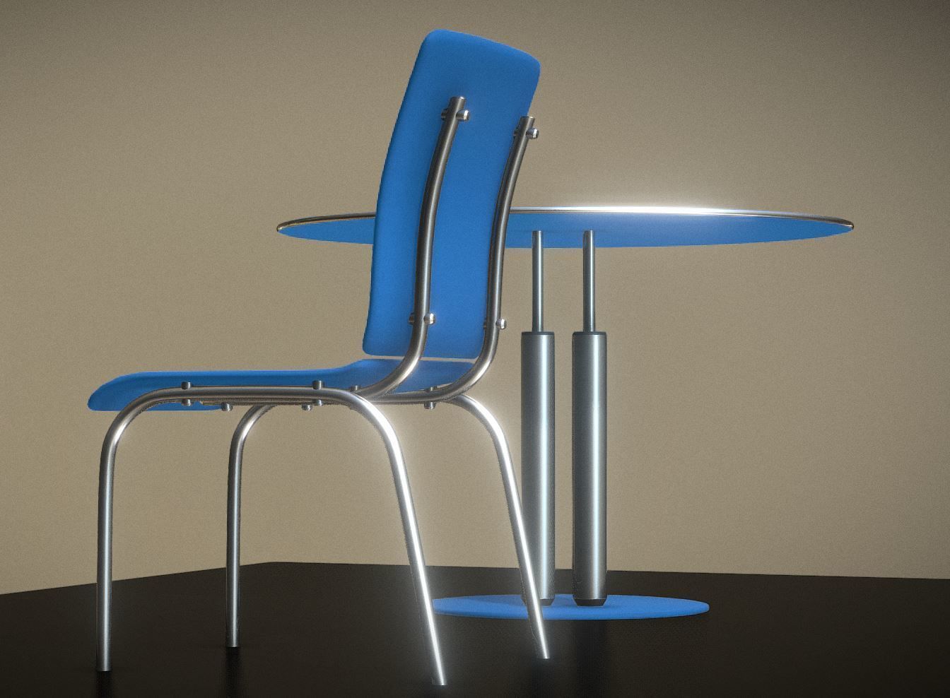 Chair-Table-Bistro Stand-up Table 3D model | CGTrader