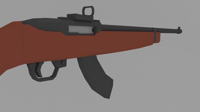 3D model Low Poly Ruger 22 Rifle VR / AR / low-poly | CGTrader