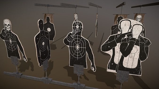 3D model Shooting Targets Pack VR / AR / low-poly | CGTrader