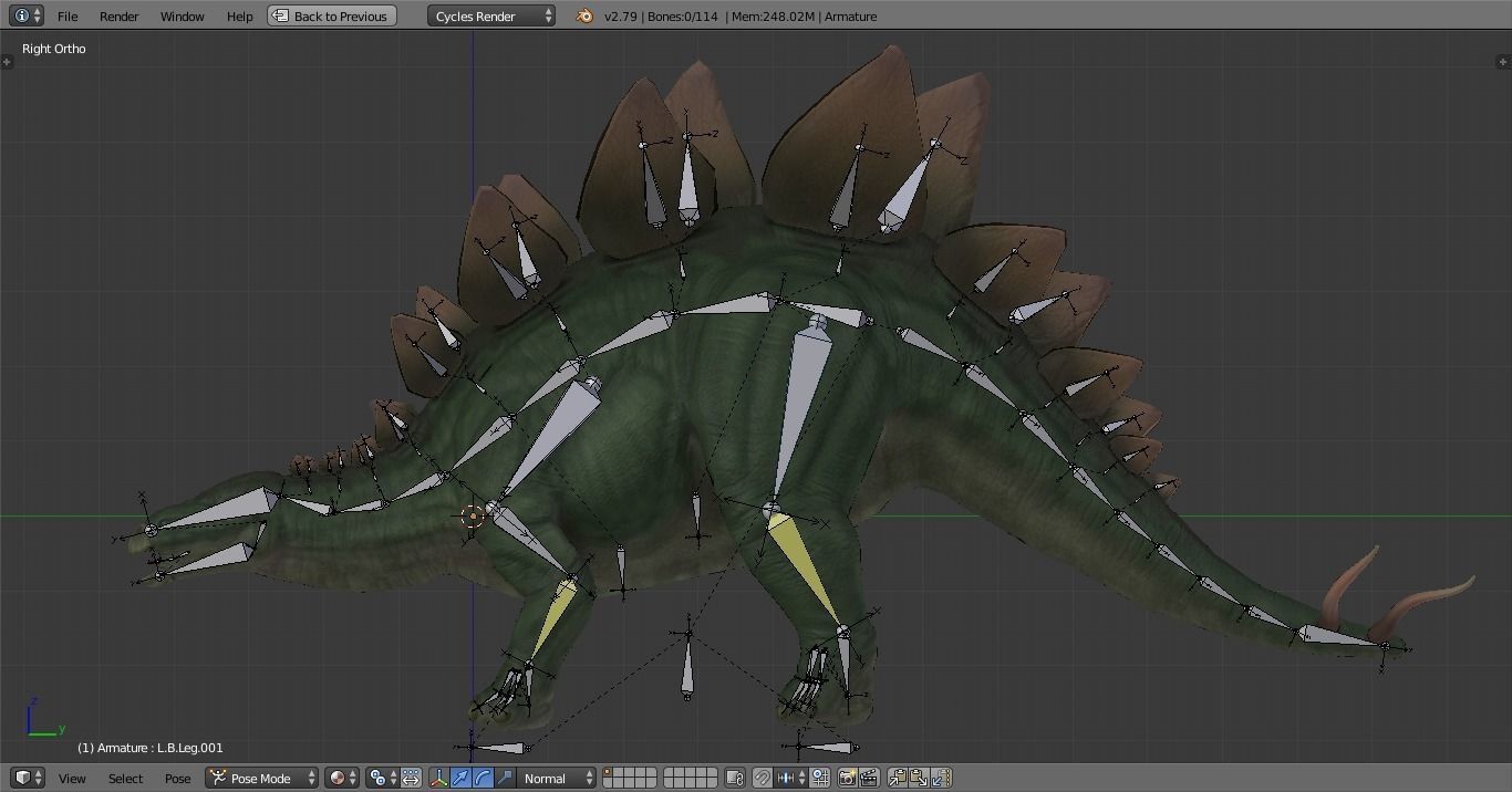 3D model 3D Stego dinosaur VR / AR / low-poly | CGTrader