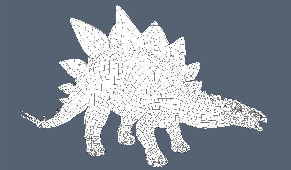 3D model 3D Stego dinosaur VR / AR / low-poly | CGTrader